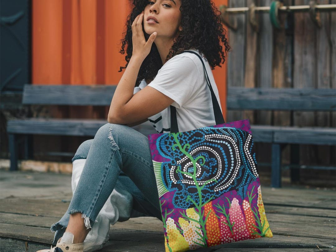 Yayoi Kusama Tote Bag, Japanese Design Tote Bag, Depths of Sea Book Bag ...