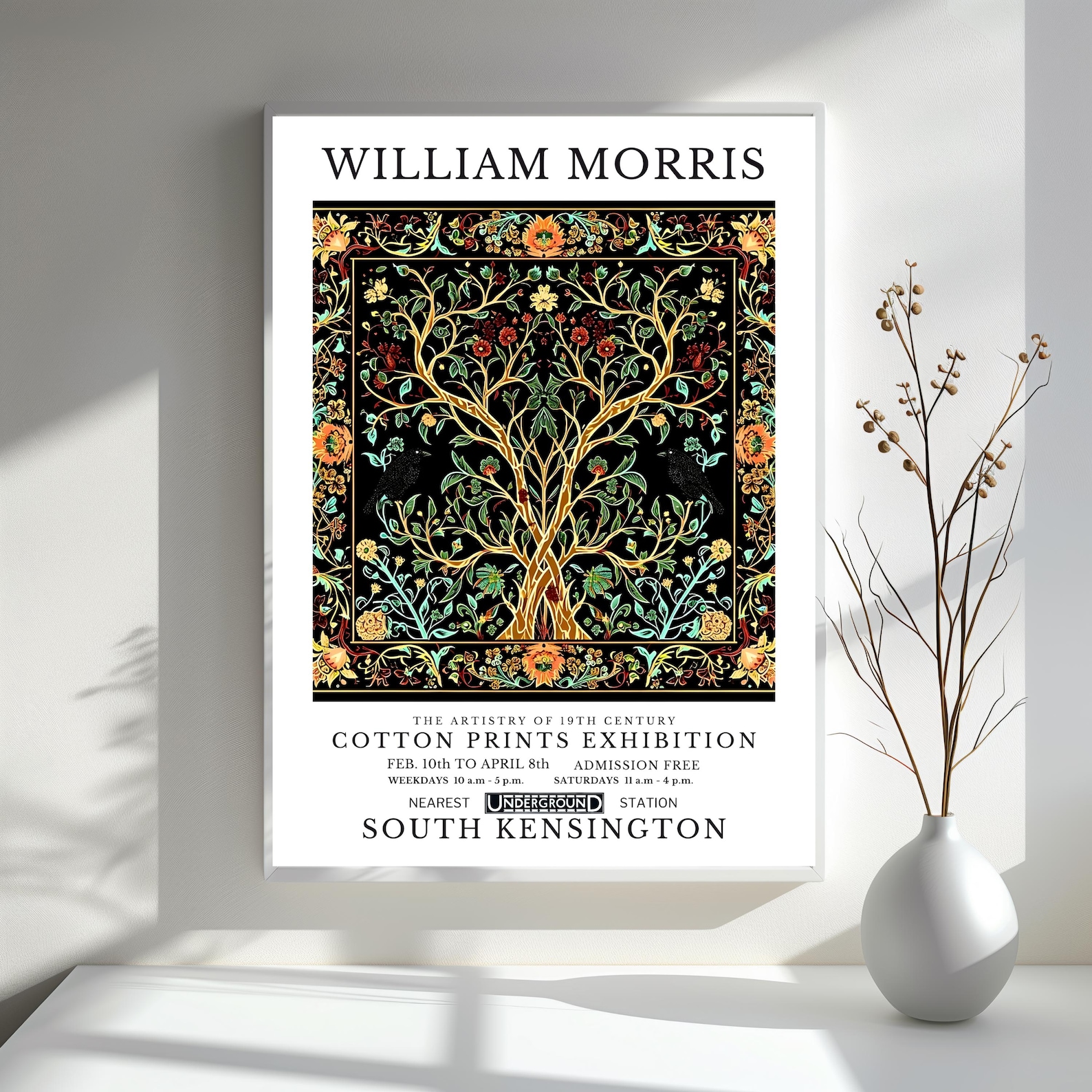 William Morris Tree of Life Print, William Morris Exhibition Print ...