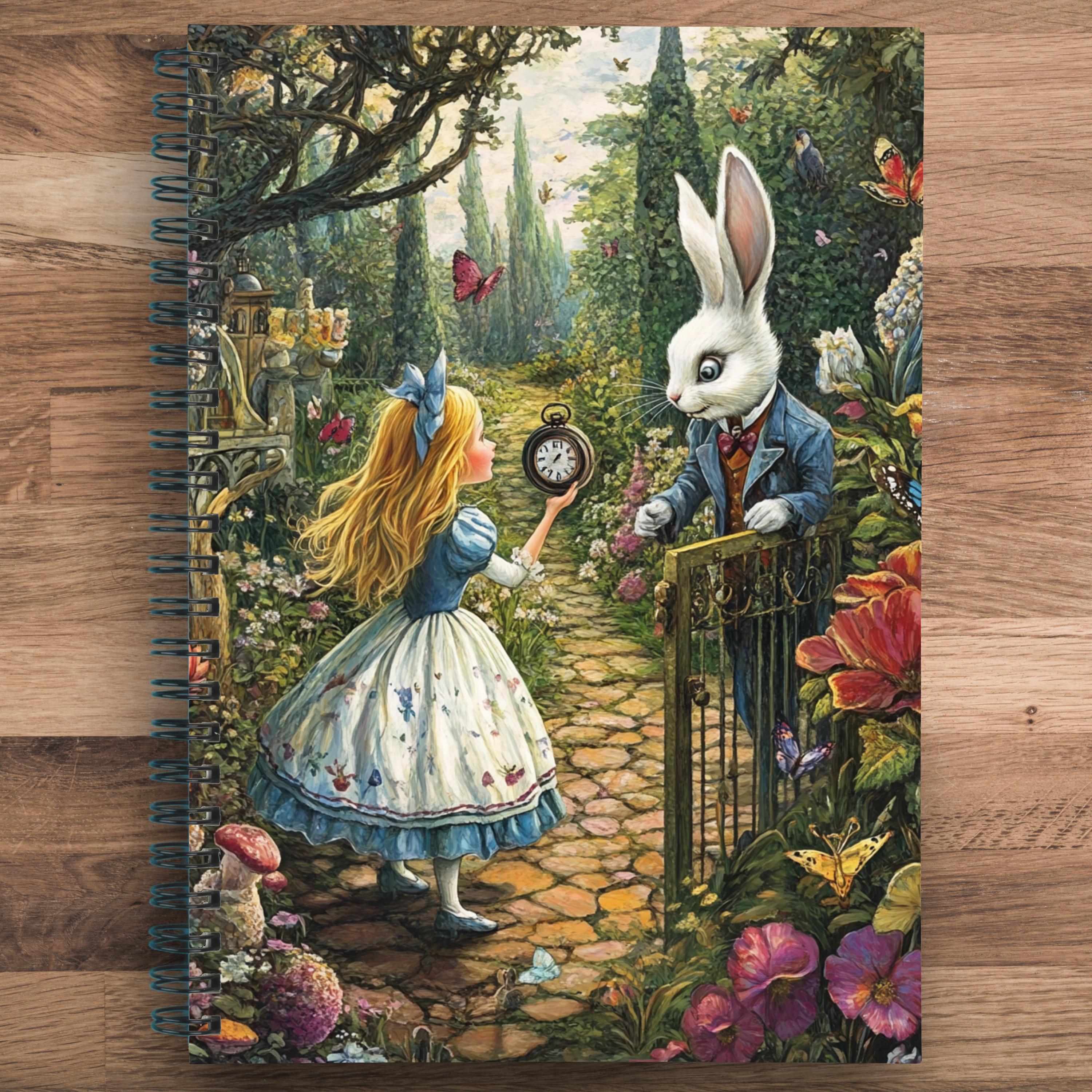 Alice in Wonderland Spiral Notebook: Whimsical Fantasy Journal - Etsy