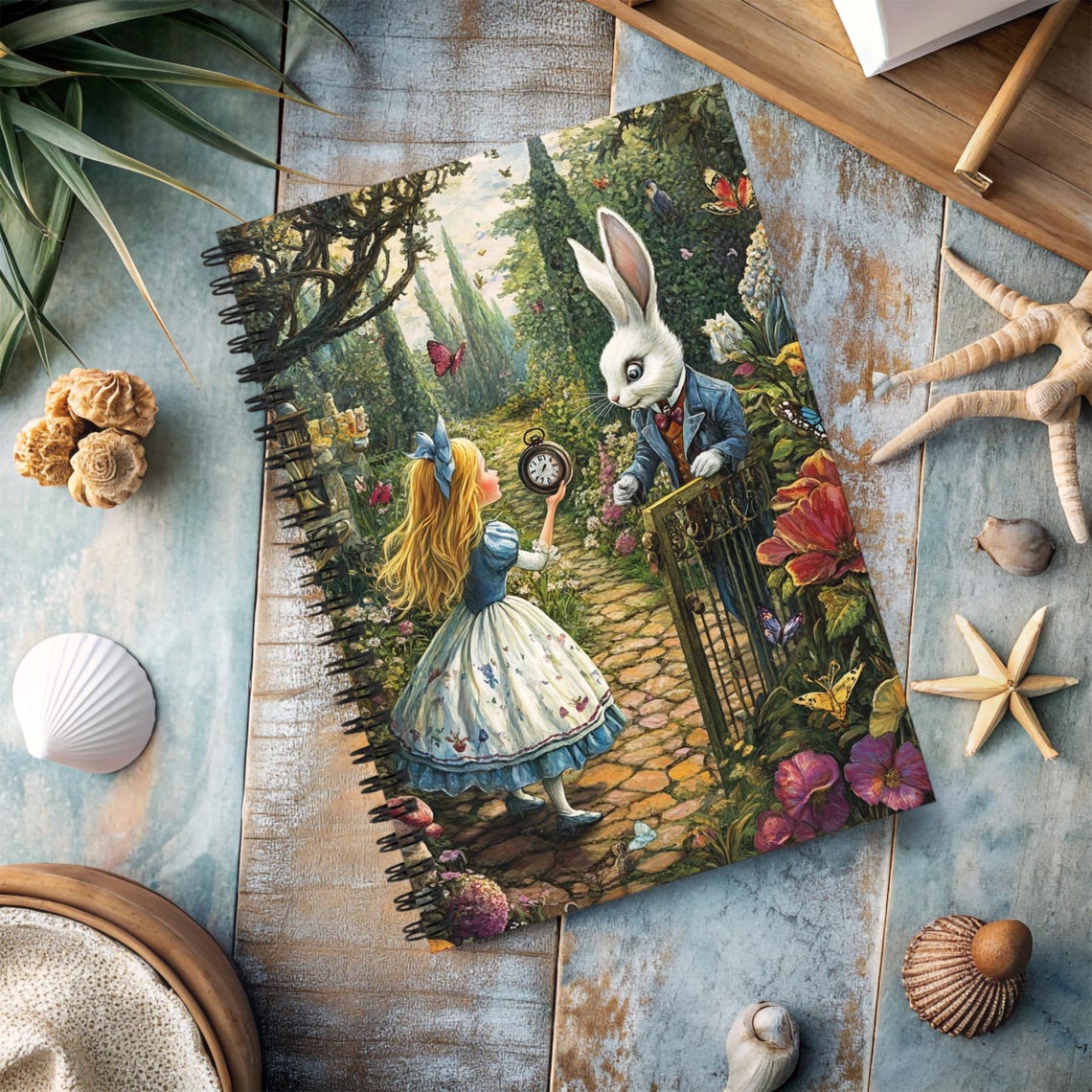 Alice in Wonderland Spiral Notebook: Whimsical Fantasy Journal - Etsy