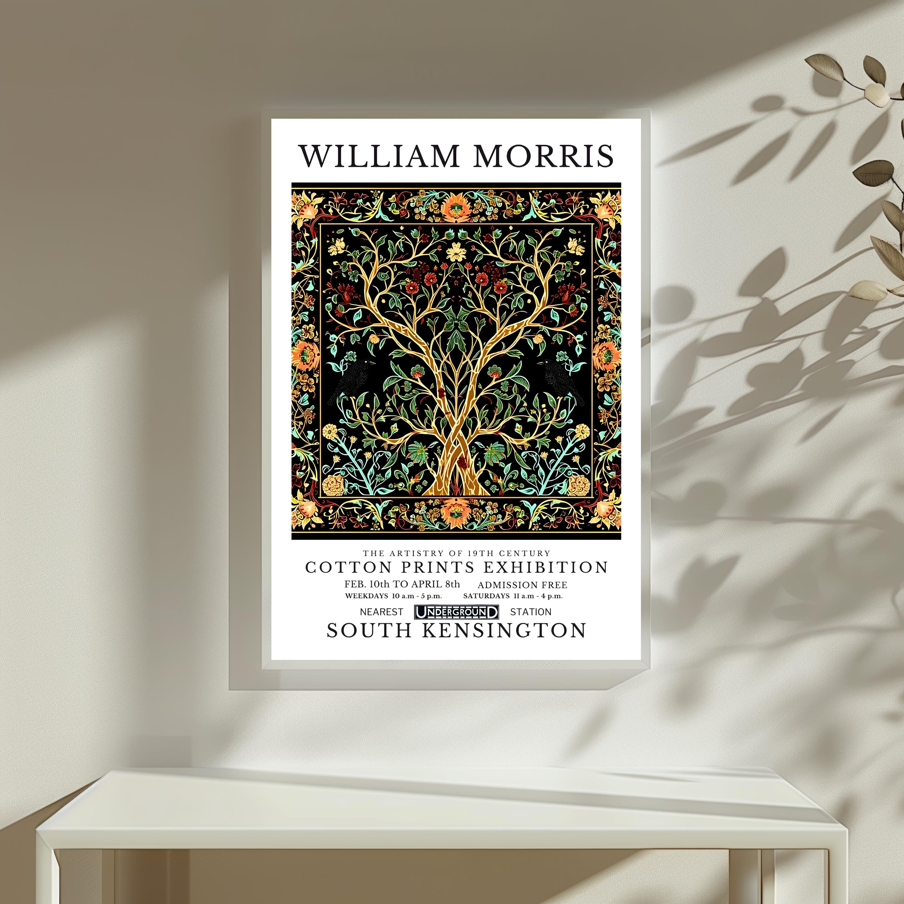 William Morris Tree of Life Print, William Morris Exhibition Print, William Morris Poster ...