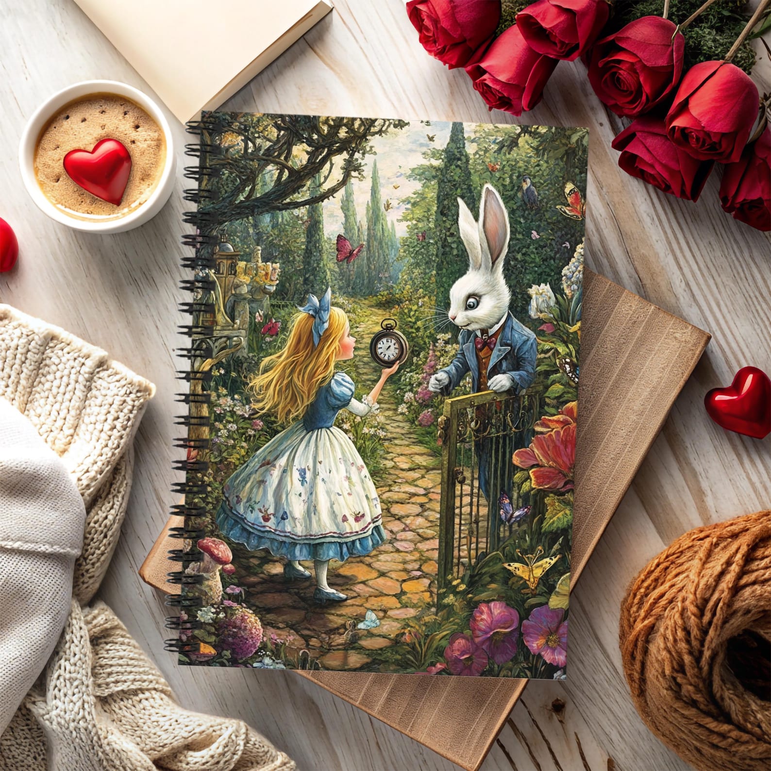 Alice in Wonderland Spiral Notebook: Whimsical Fantasy Journal - Etsy