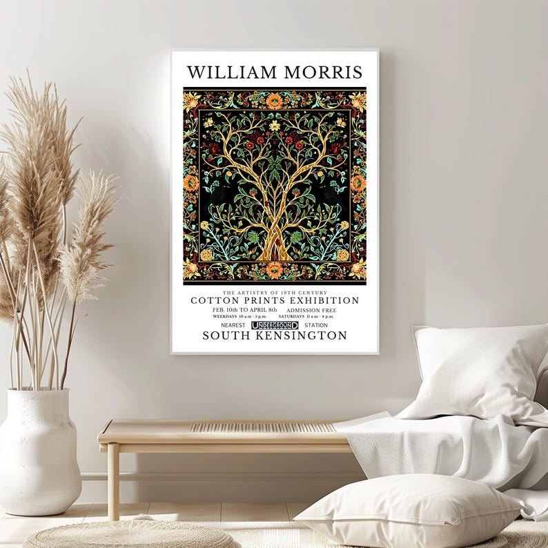 William Morris Tree of Life Print, William Morris Exhibition Print, William Morris Poster ...