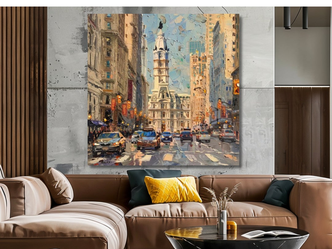 Philadelphia Canvas Wall Art, Downtown Philly Wall Decor, Cityscape ...