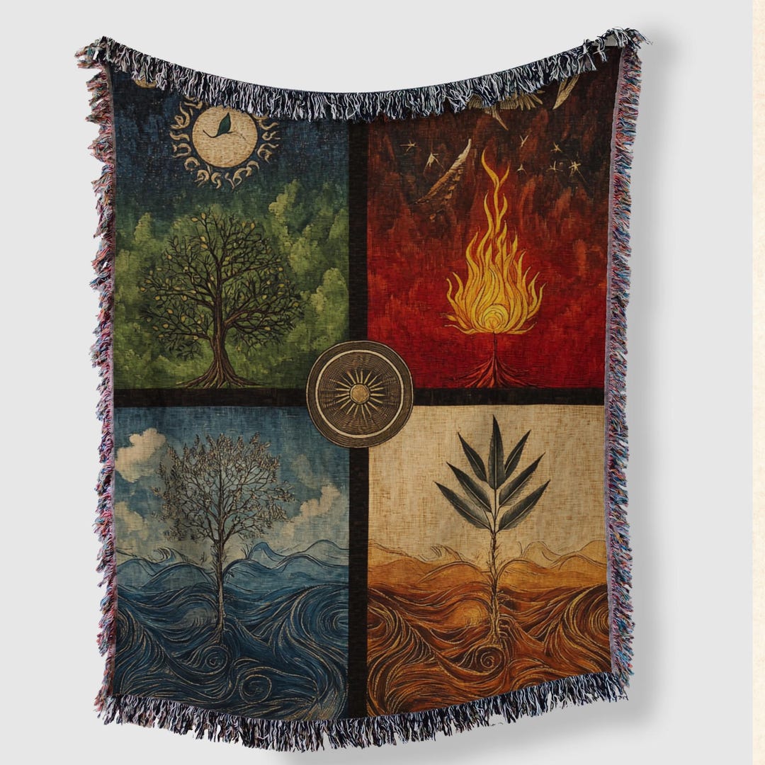 4 Seasons Woven Blanket, Nature Seasons Woven Throw Blanket - Etsy