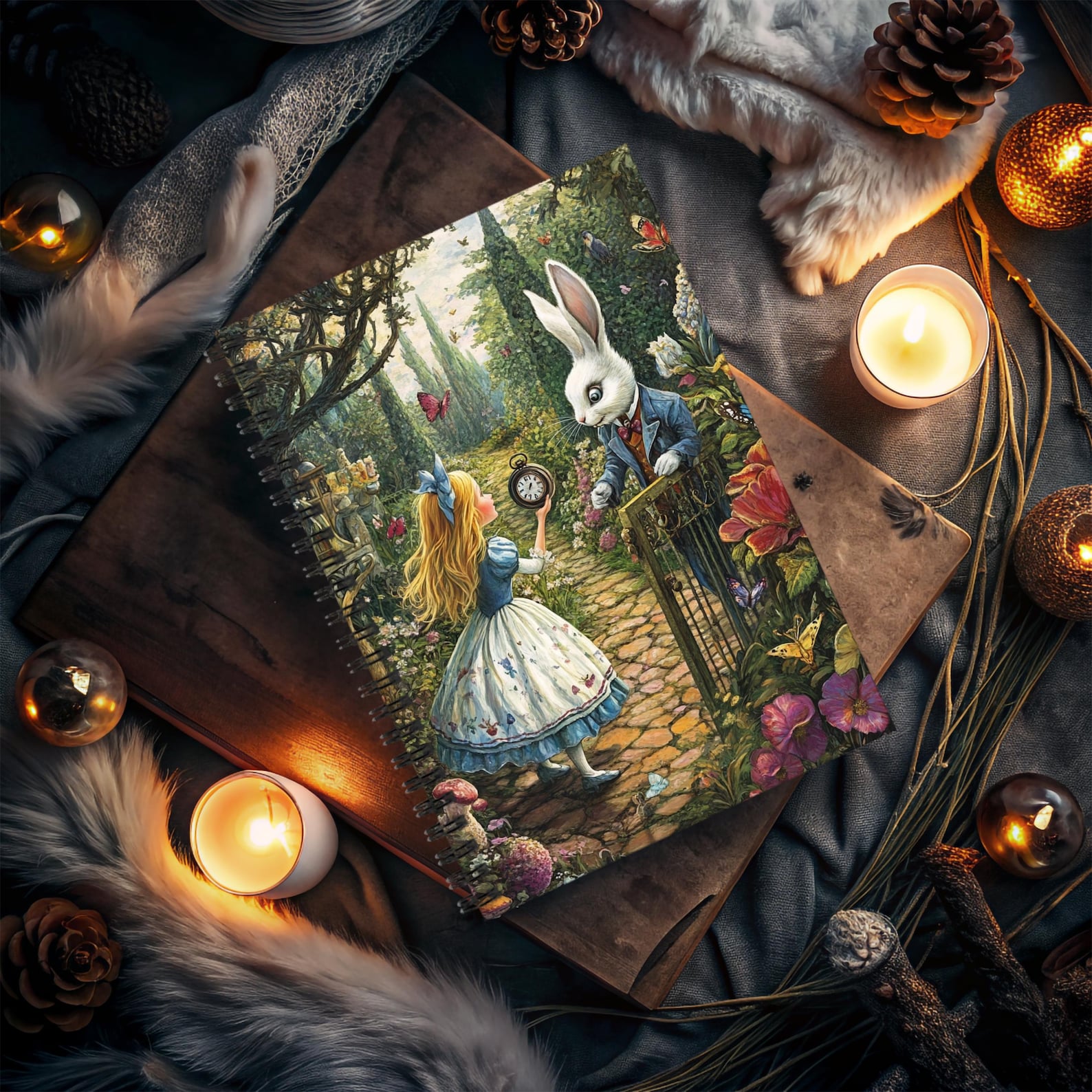 Alice in Wonderland Spiral Notebook: Whimsical Fantasy Journal - Etsy