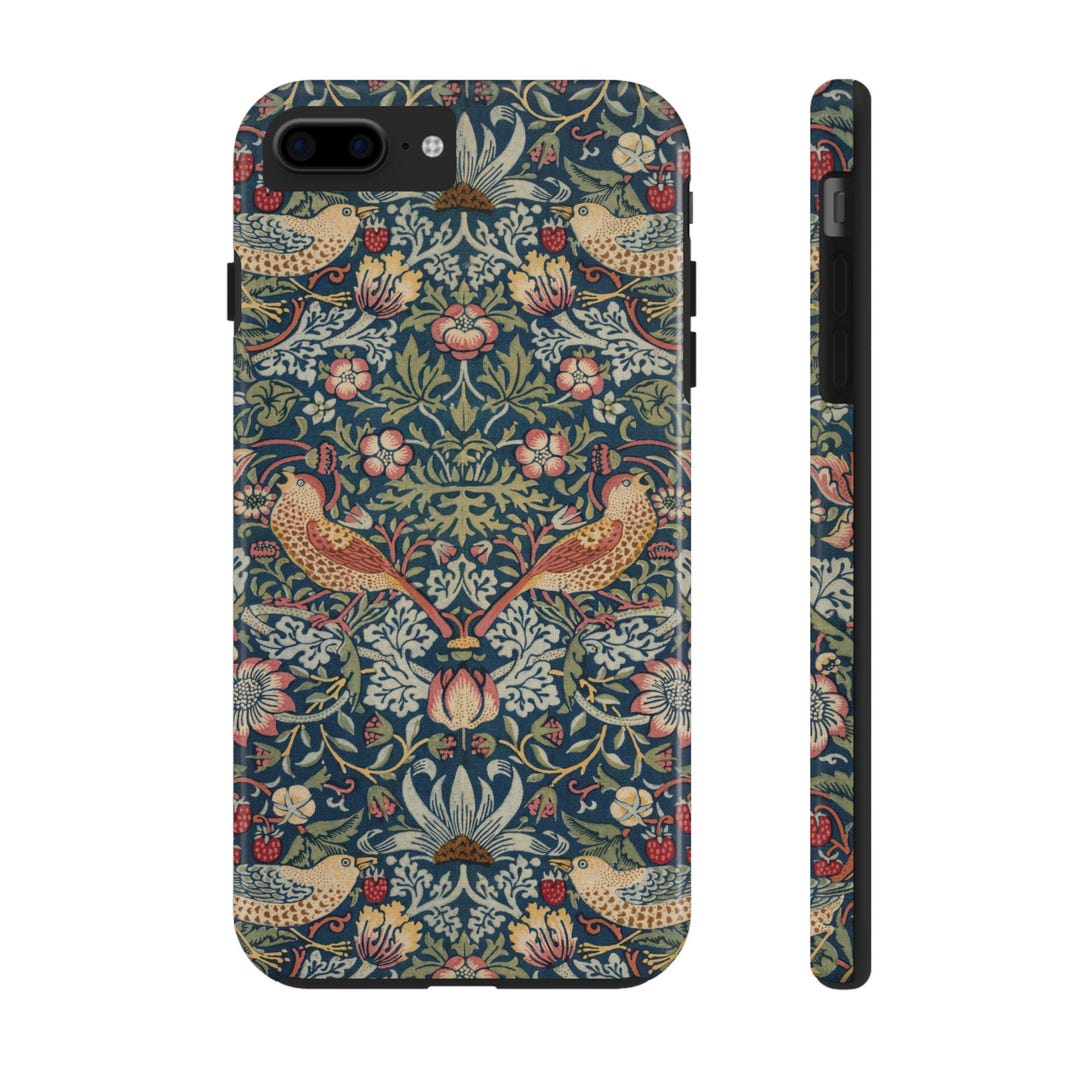William Morris Strawberry Thief Phone Case: Impact Resistant Art ...