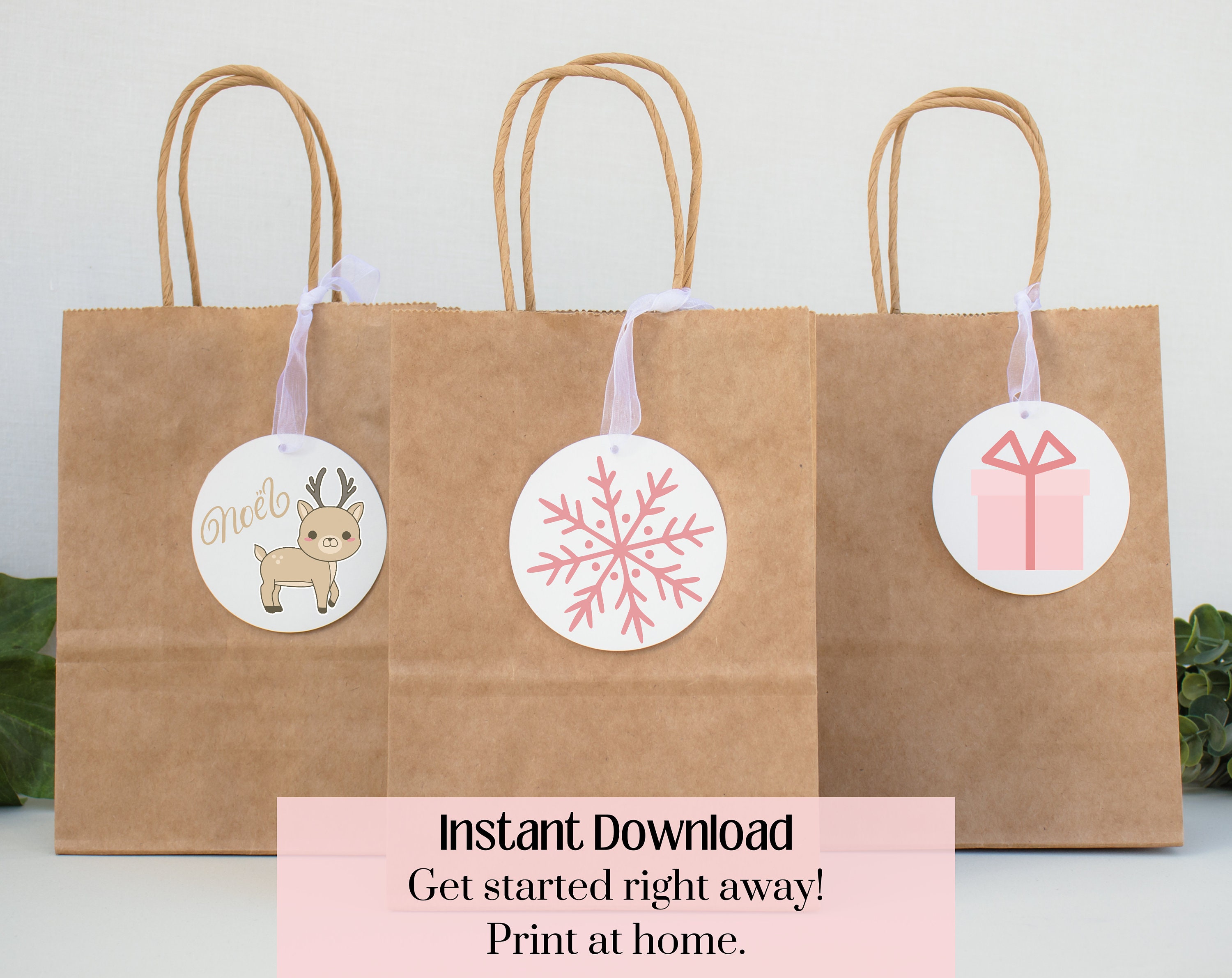 Printable Christmas Gift Tags, Pink Christmas, Gift Tags for Kids, Teen ...