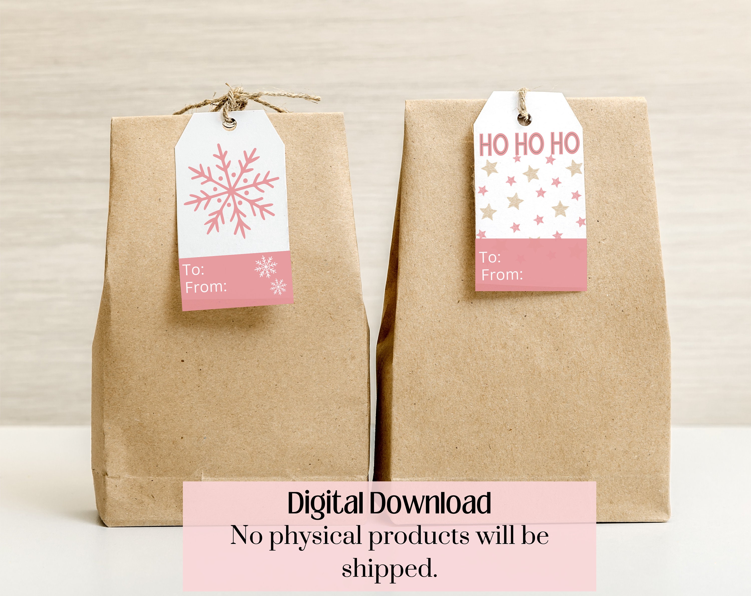 Printable Christmas Gift Tags, Pink Christmas, Gift Tags for Kids, Teen ...