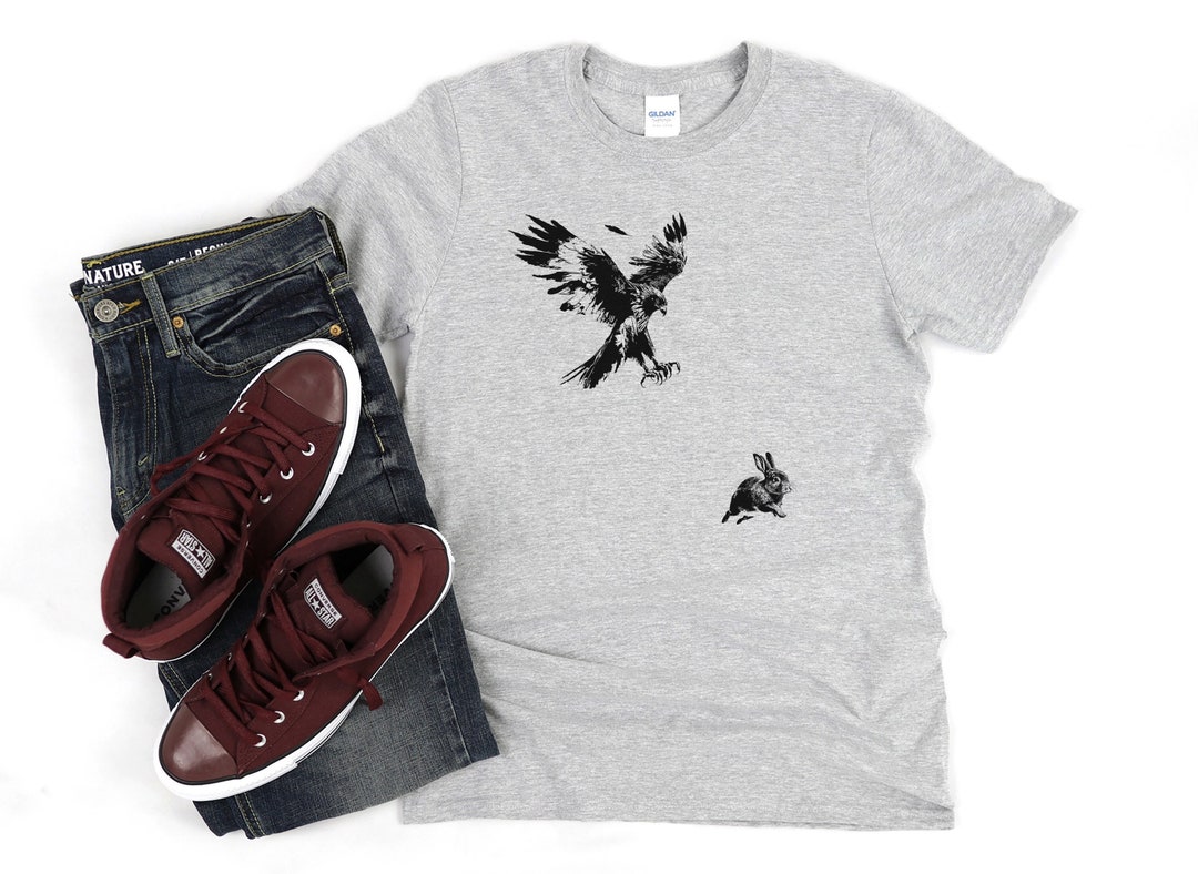 Mens Tee - Hawk Shirt - Hawk Graphic Tee - Gift for Him - Bird Shirt ...