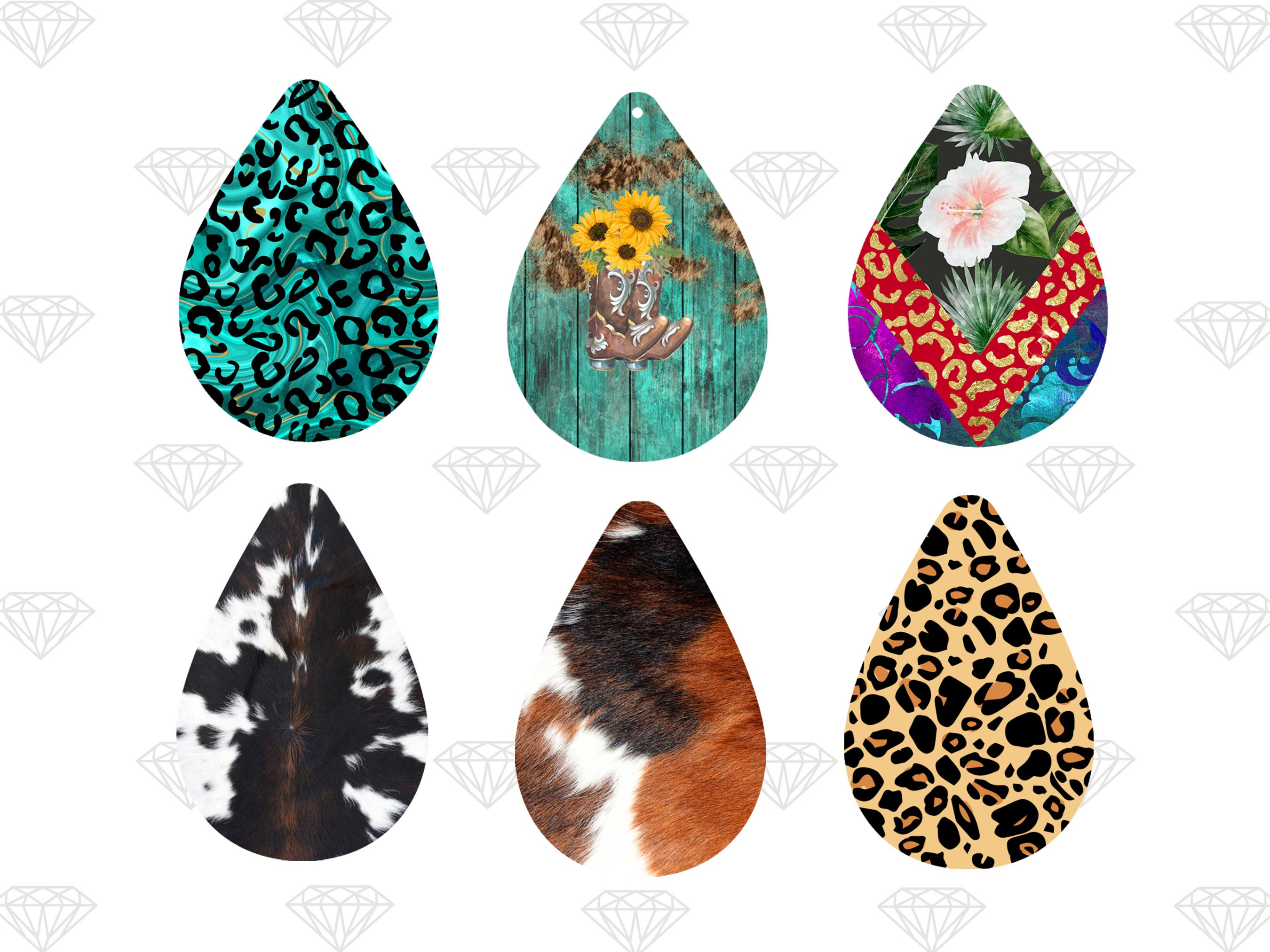 25 Western Teardrop Earrings PNG, Country Earrings Png, Western Girl ...