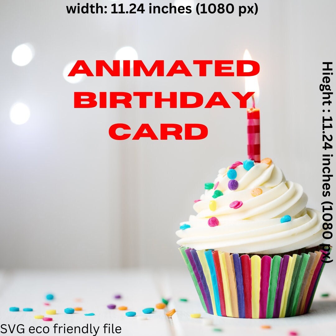 Personalized Animated Birthday Card With Custom Message - Etsy
