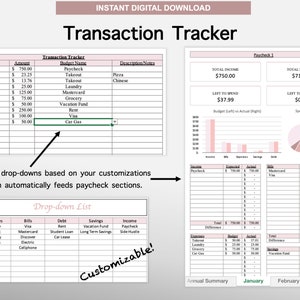 Weekly Paycheck Budget Tracker Spreadsheet Budget by Paycheck Weekly ...