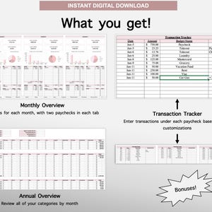 Semi-monthly Paycheck Budget Spreadsheet Tracker | Budget by Paycheck ...