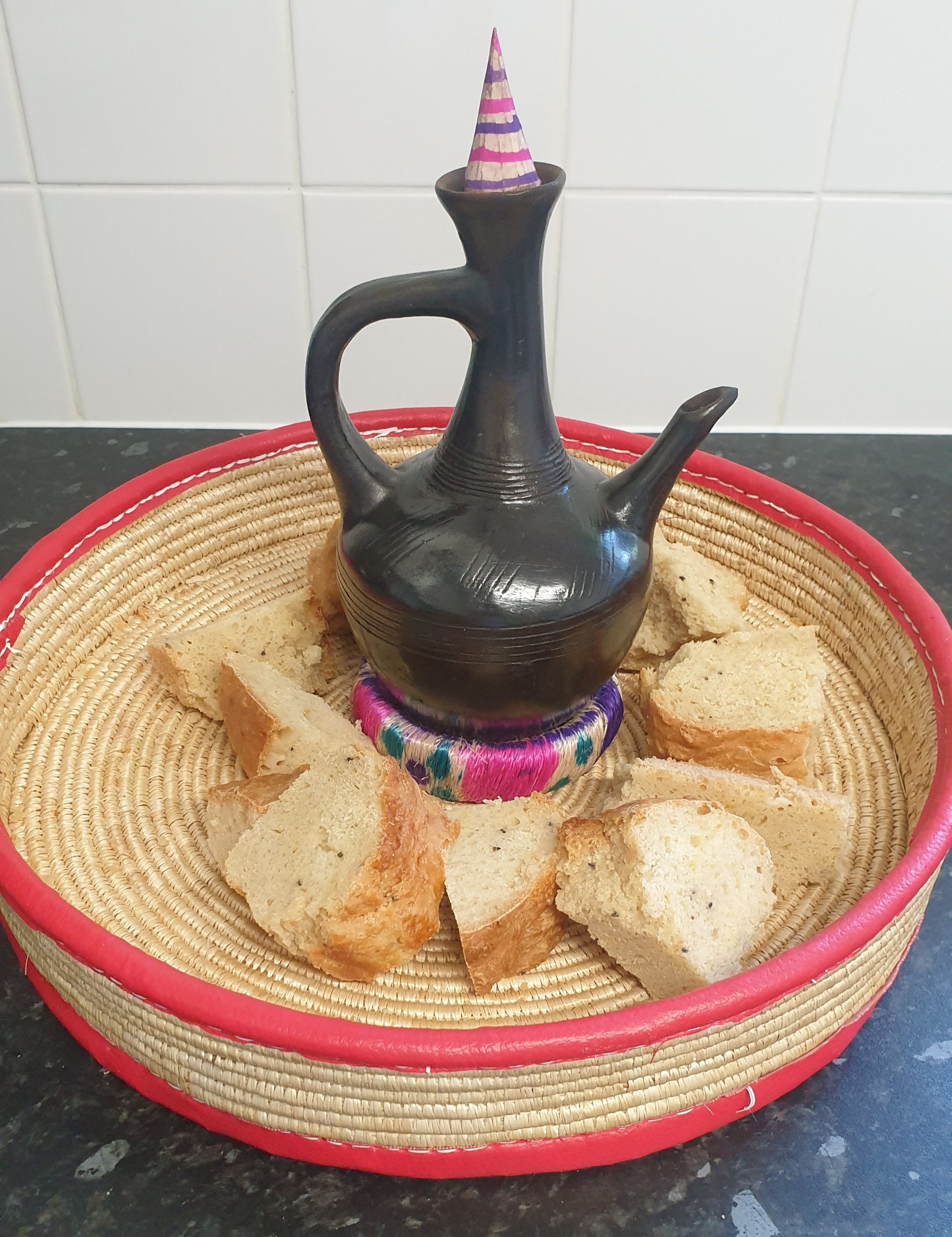 Jebena ጀበና 0.8L Ethiopian Coffee Pot Made by 100% Clay Habesha Buna ...