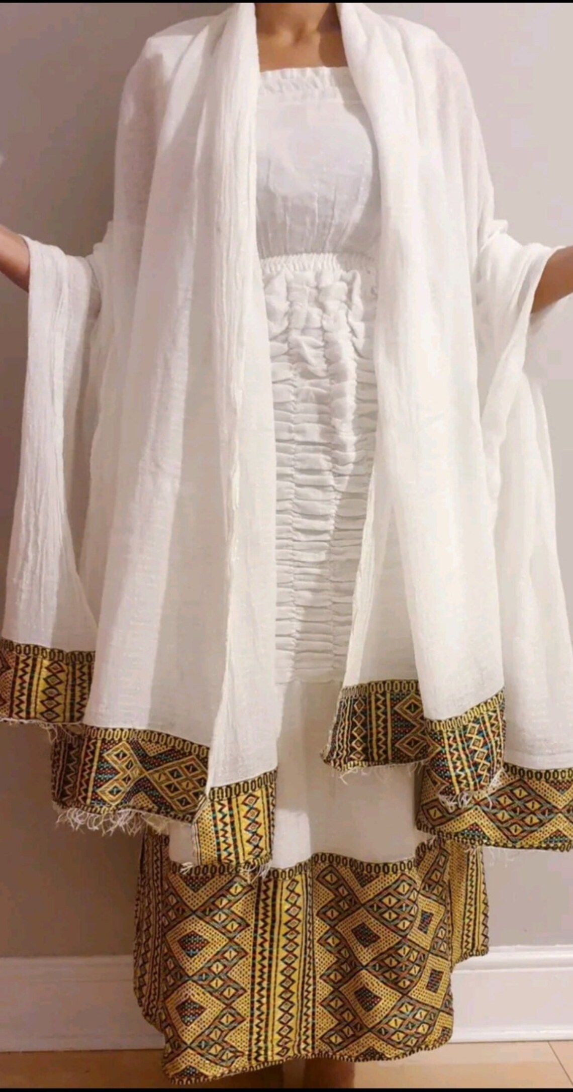 Ethiopian Dress Eritrean Dress Habesha Kemis Zuria Shibshib Style Dress ...
