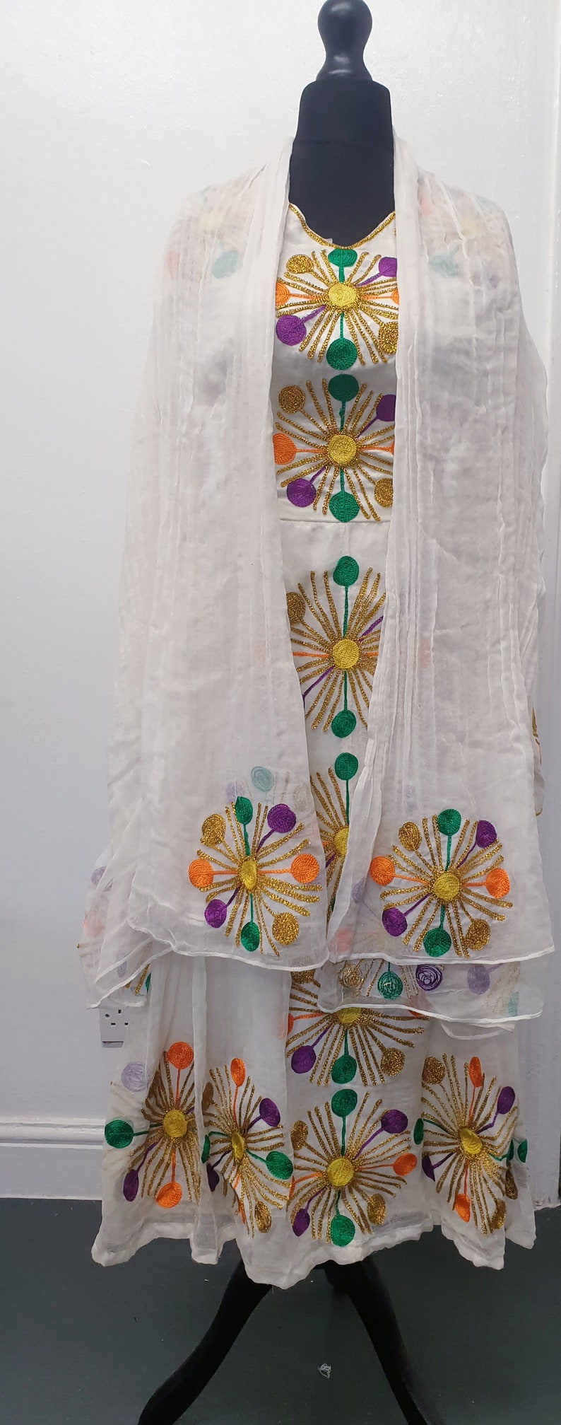 Ethiopian Dress Eritrean Dress Zuria Habesha Kemis Dress Adey Abeba ...