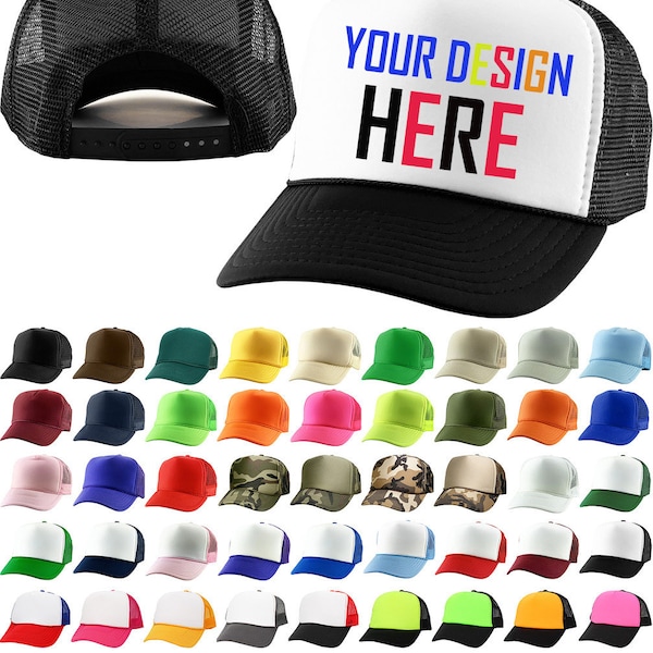 Custom Logo Trucker Hats - Etsy