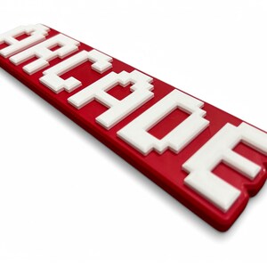 Retro Arcade Sign – 3D Printed Gaming Decor. 9.75” Wide - Etsy