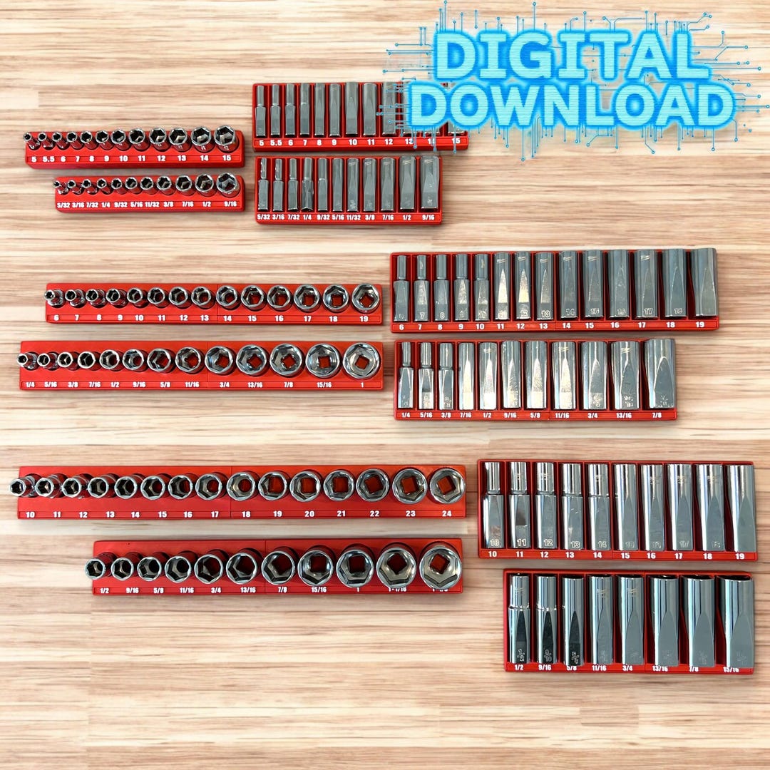 DIGITAL 3D Print File for Milwaukee Compatible Socket Organizers - No ...