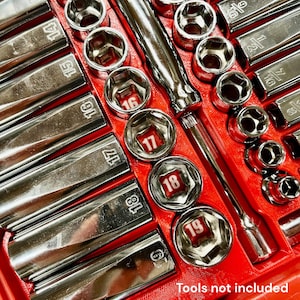 Packout Insert Compatible With Milwaukee 3/8" Drive Sae/metric Ratchet and Socket Mechanics 56 ...