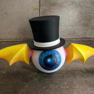 Flying Eyeball – Retro Hot Rod Art, Rockabilly Decor, 11" Wide Custom ...