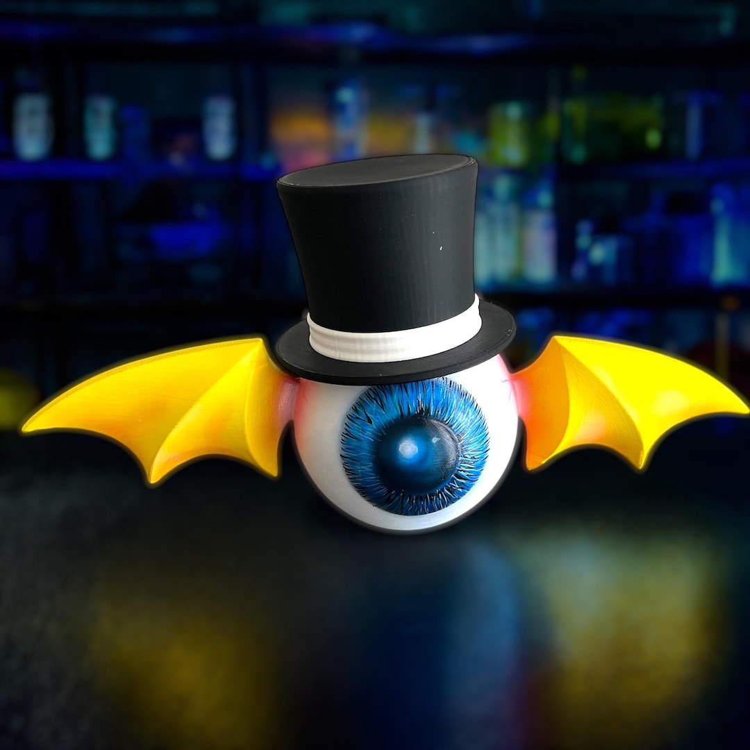 Flying Eyeball – Retro Hot Rod Art, Rockabilly Decor, 11" Wide Custom ...