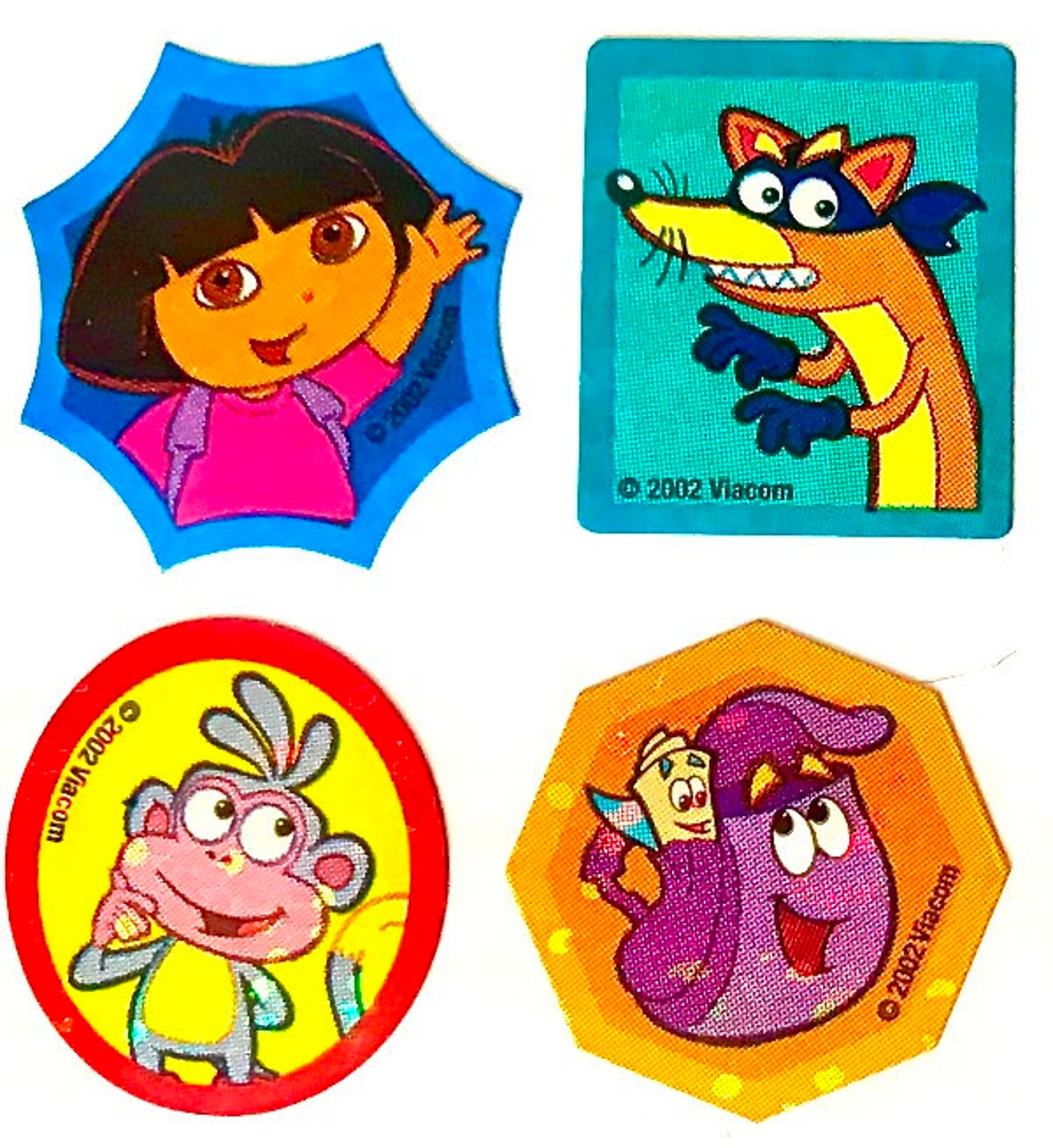 Dora the Explorer, Boots & Swiper Glittery Sandylion Stickers Vintage ...