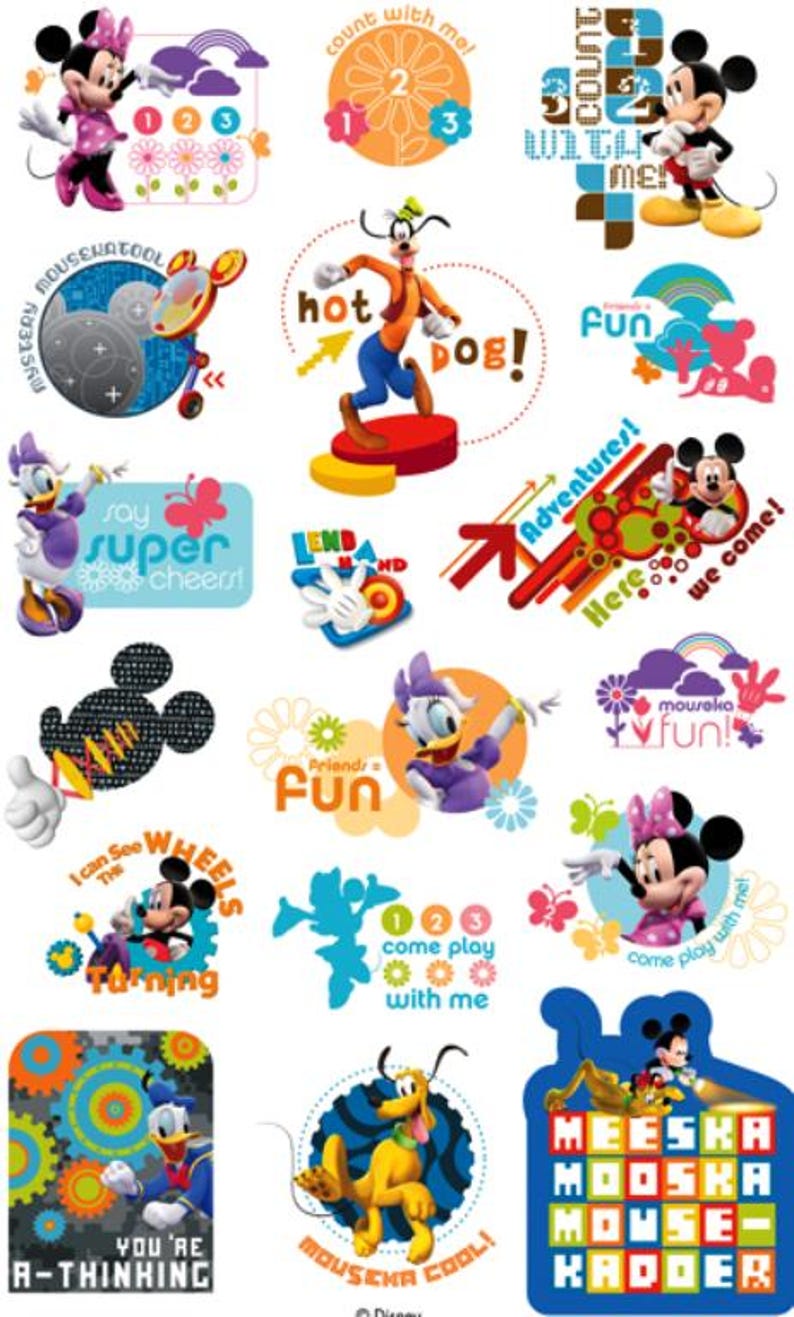 Mickey & the Gang Clubhouse Badges Sandylion Stickers Maxi Vintage - Etsy