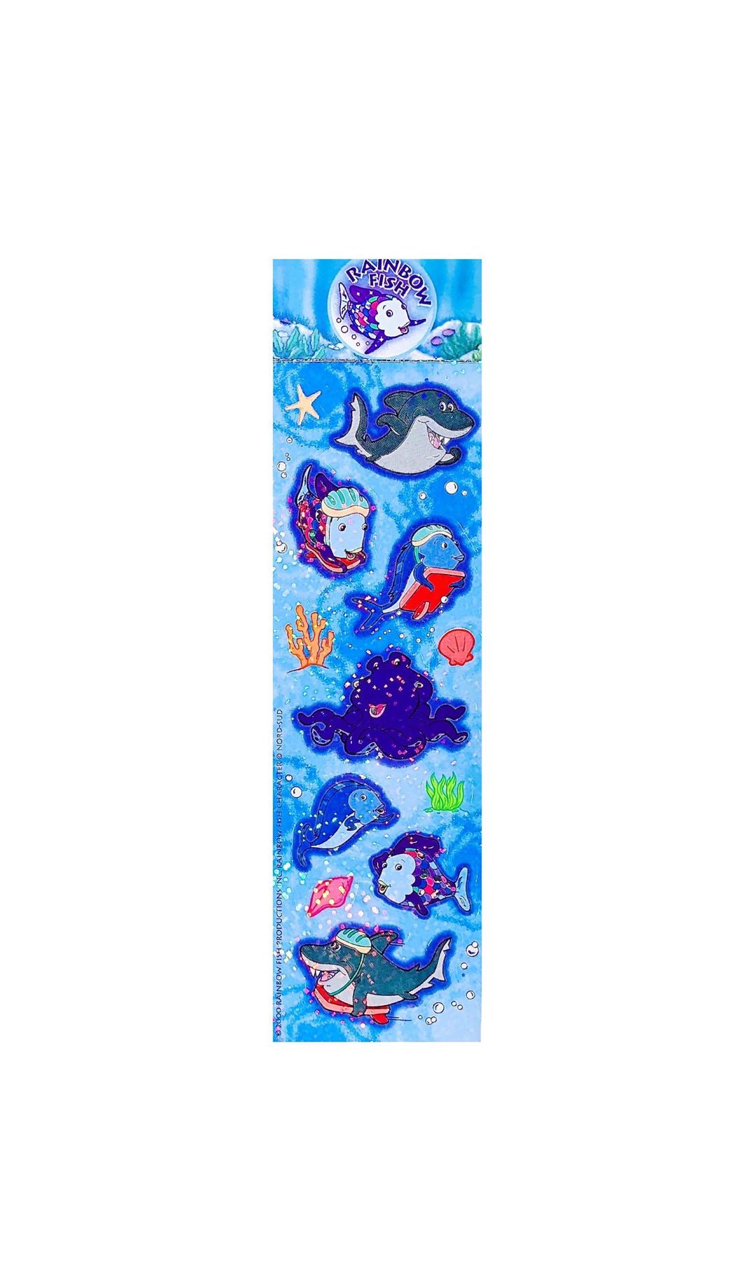 Rainbow Fish - Chomper, Rainbow, Blue & Wanda Sandylion Stickers, 1 New ...