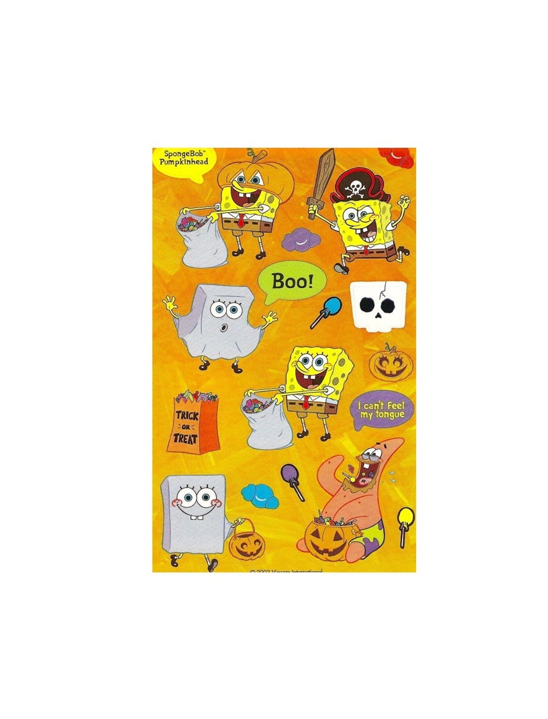 Sandylion Stickers Maxi Spongebob Squarepants Halloween Theme Vintage ...
