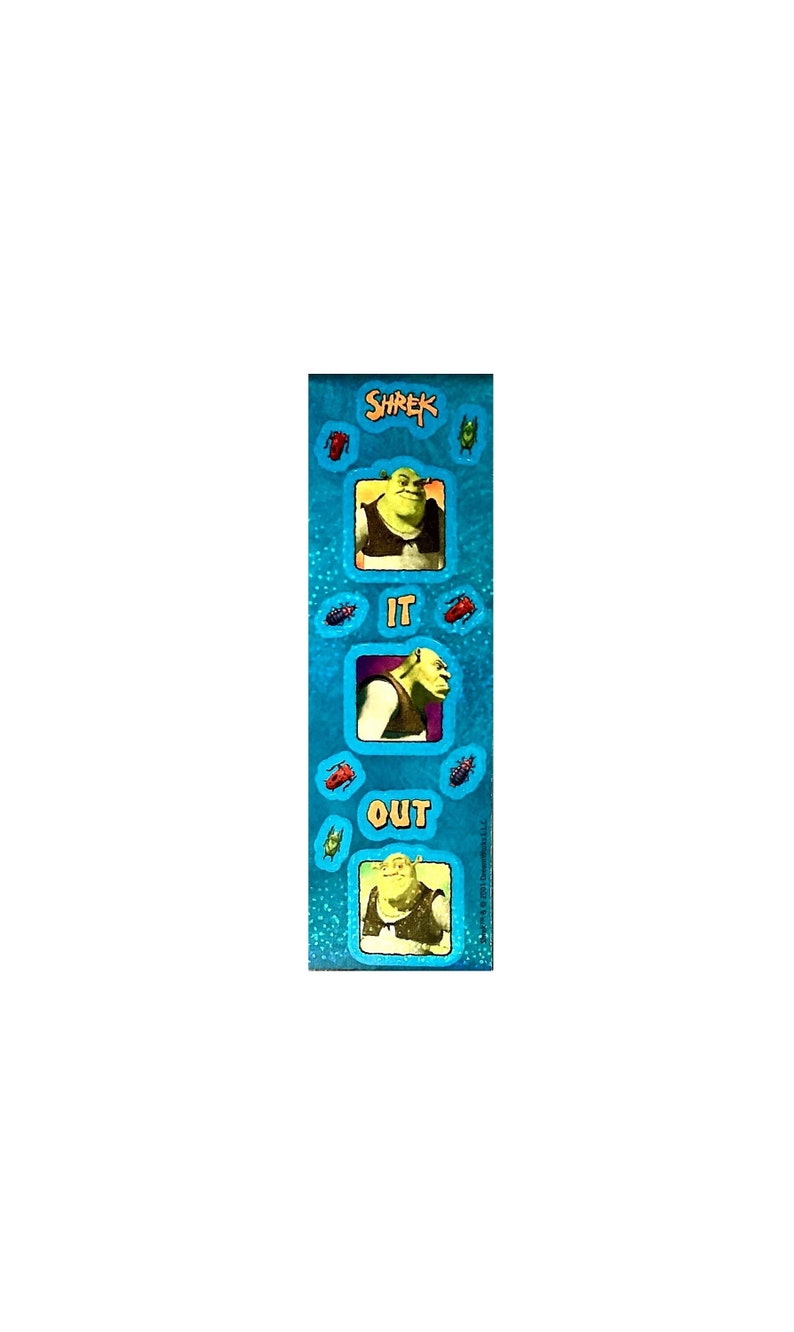 SHREK Glittery Sandylion Stickers 1 Strip Vintage - Etsy