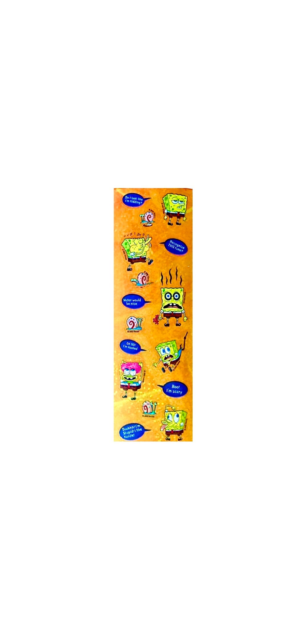 Spongebob Squarepants Glittery Sandylion Stickers 1 Strip Vintage - Etsy