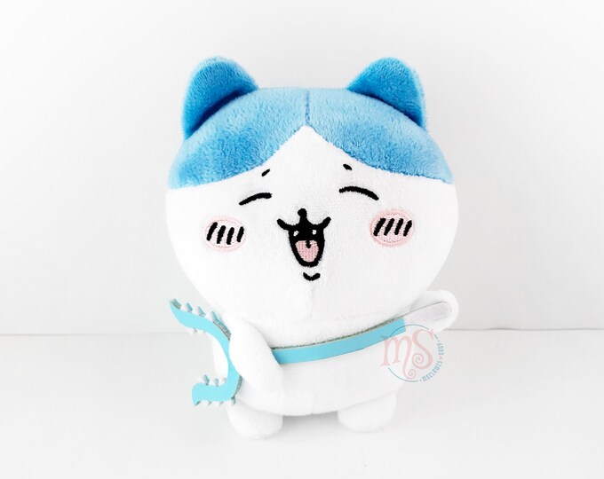 Chiikawa | Yaa! Fighting Pose | Hachiware Spear Fork Small Plush | 6 ...