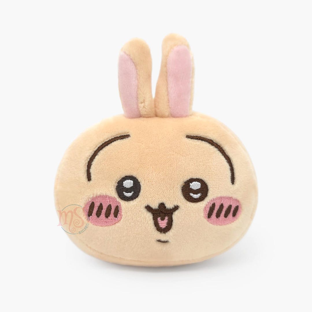 Chiikawa | Usagi Face Mochi Keychain Mini Plush | 2.6x3.5" (6.5x9cm) - Etsy