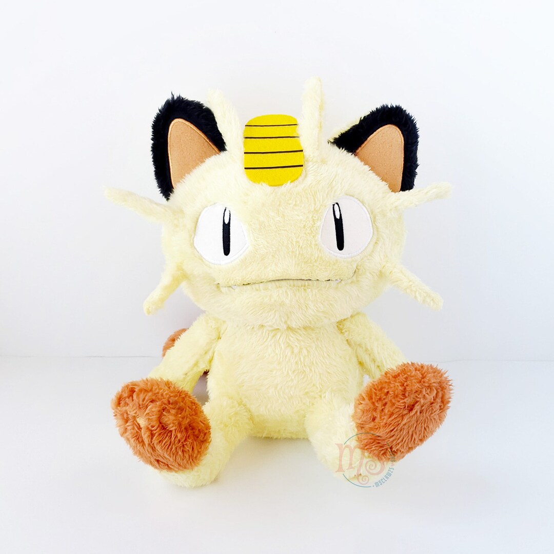 Pokémon | Hokkori Healing | Meowth Fluffy Plush | 10" (25cm) - Etsy