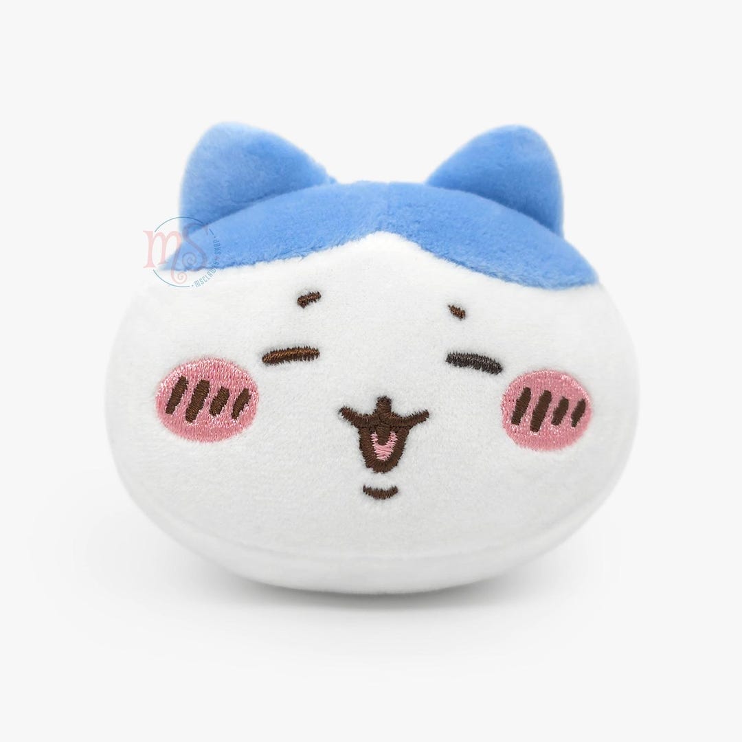 Chiikawa | Hachiware Face Mochi Keychain Mini Plush | 2.6x3.5" (6.5x9cm ...