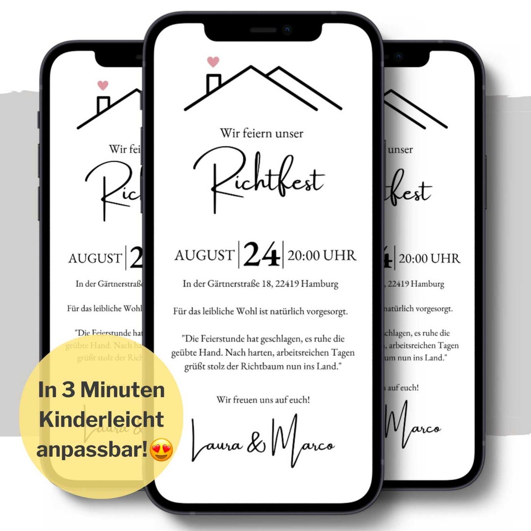 Topping-out Ceremony Invitation Digital, Topping-out Ceremony Saying ...