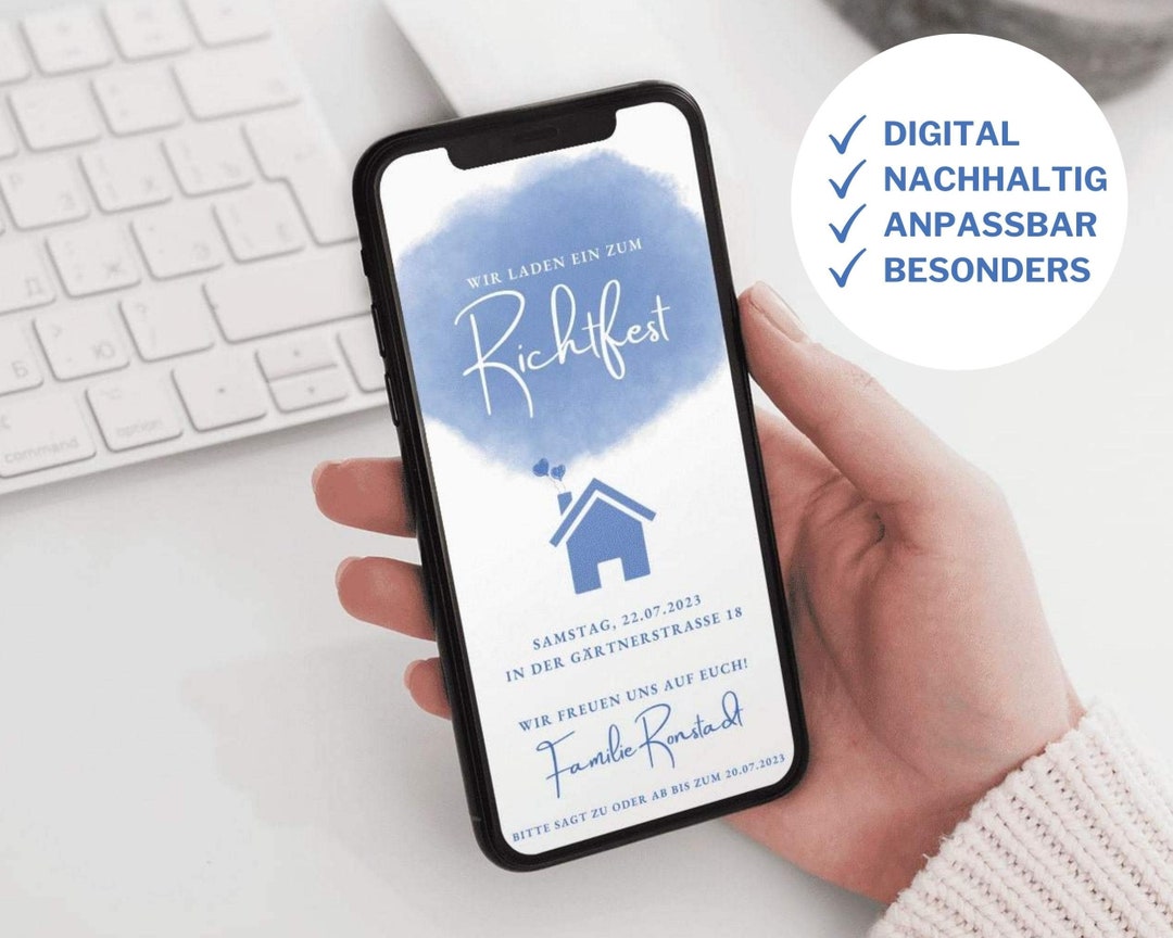 Digital Topping-out Invitation, Topping-out Ceremony Digital Invitation ...