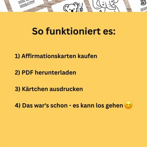 28 Affirmation Cards for Children to Color in German, Encouragement ...