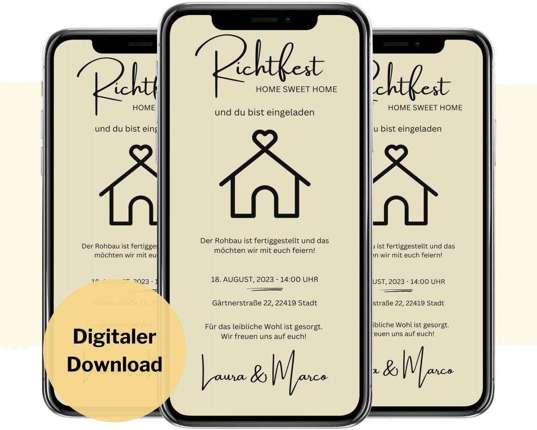 Digital Invitation Topping-out Ceremony Ecard Inauguration to ...