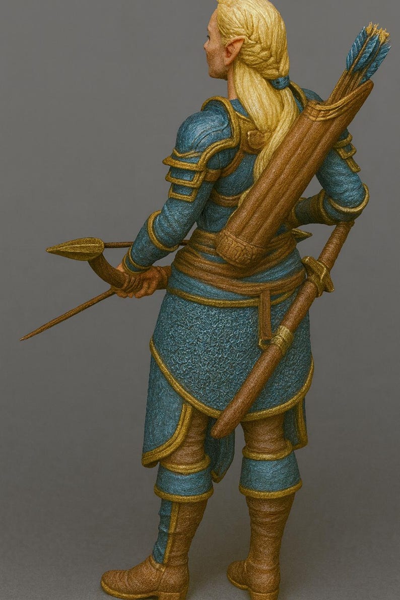 Elf Archer Female Statue – Fantasy Warrior STL Digital Download | 3D ...