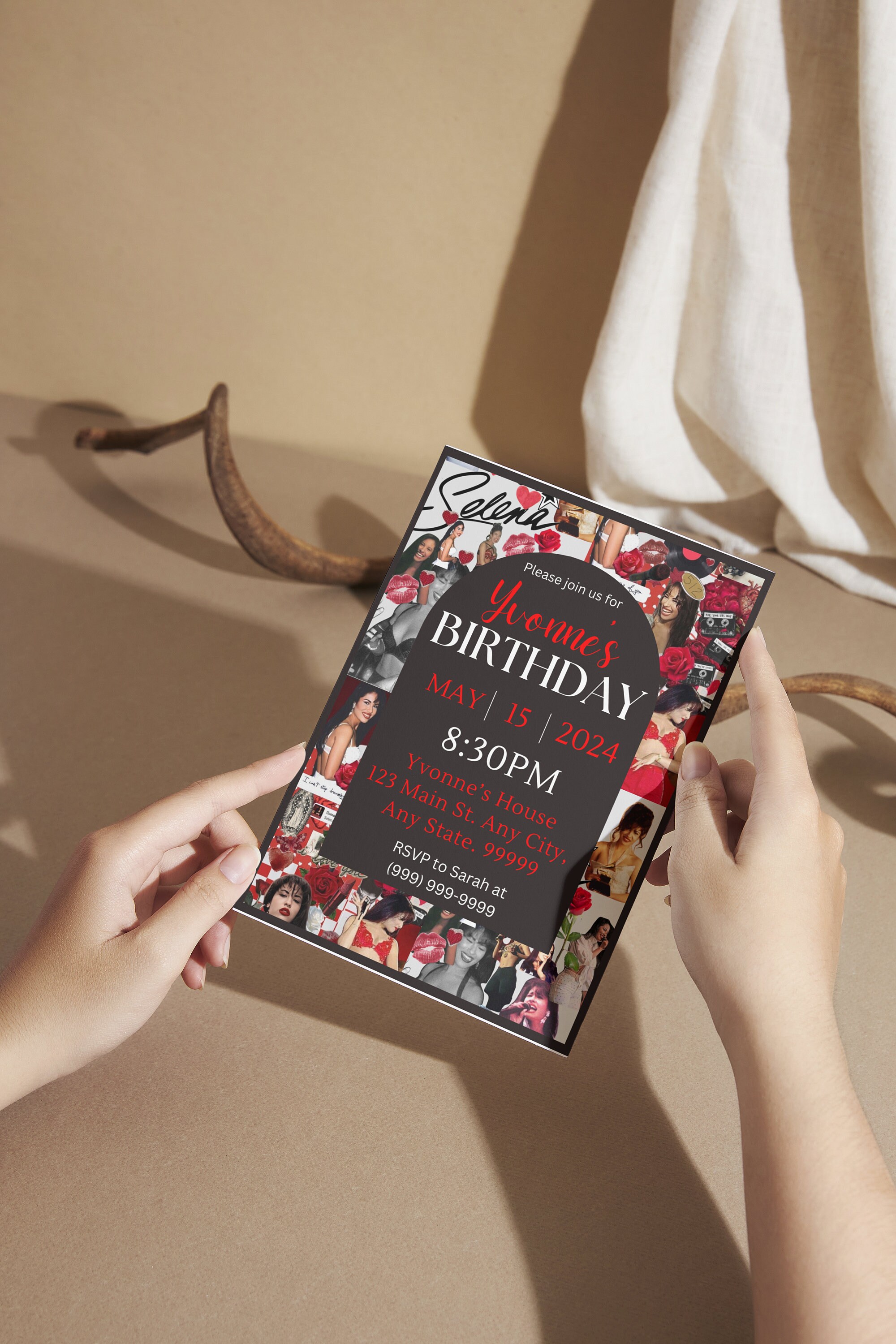 Personalized Selena Birthday Invitation, Printable Selena Template ...