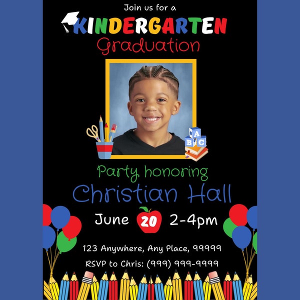 Kindergarten Graduation Invitation - Etsy