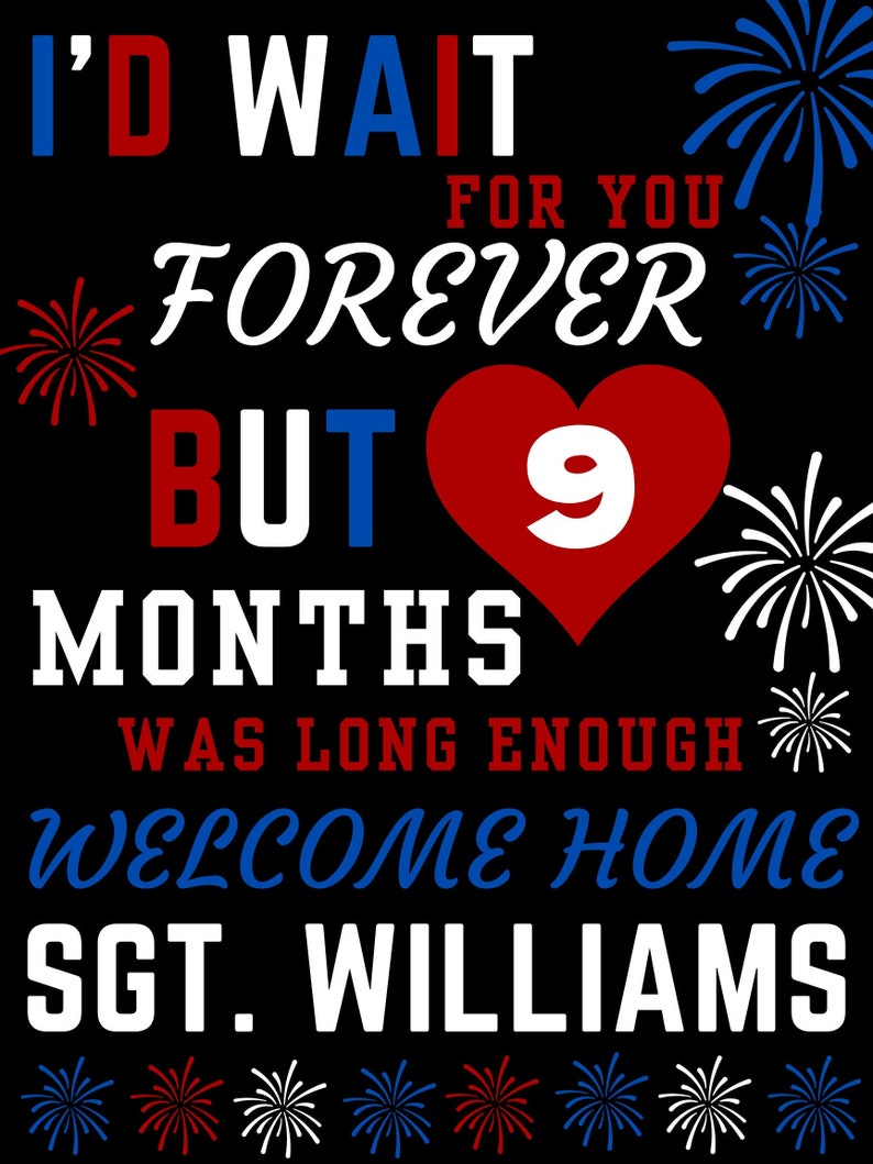 Personalized Military Homecoming Sign Instant Download Patriotic ...