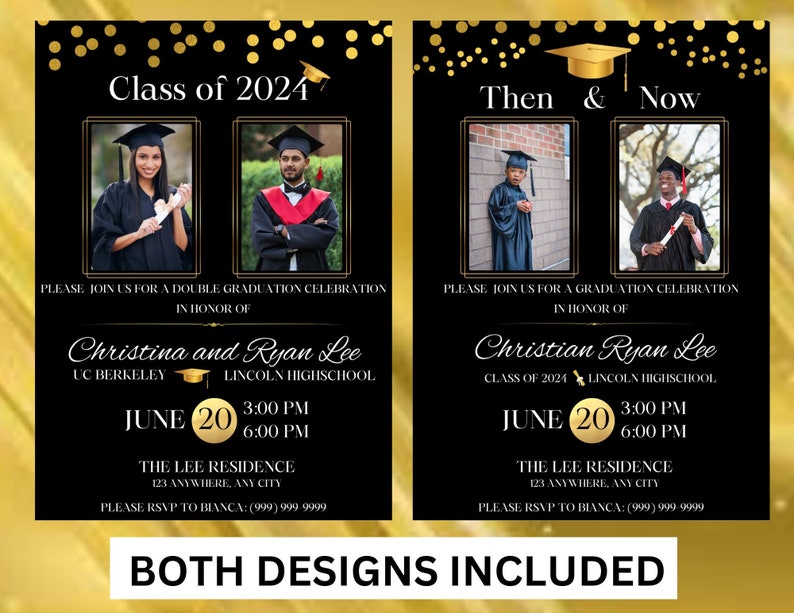 Editable 2024 Graduation Party Invitation - Personalized Invite for ...