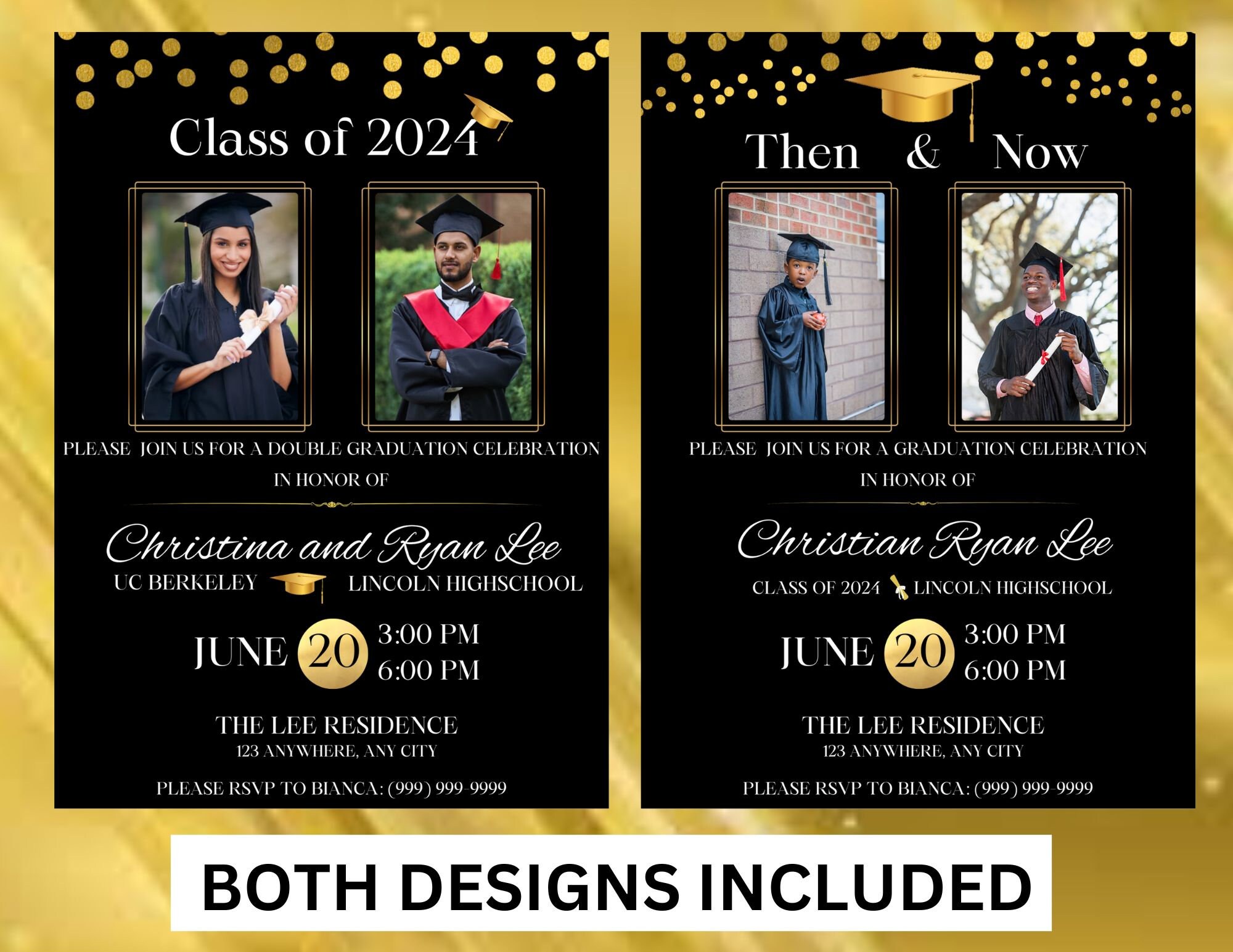 Editable 2024 Graduation Party Invitation - Personalized Invite for ...