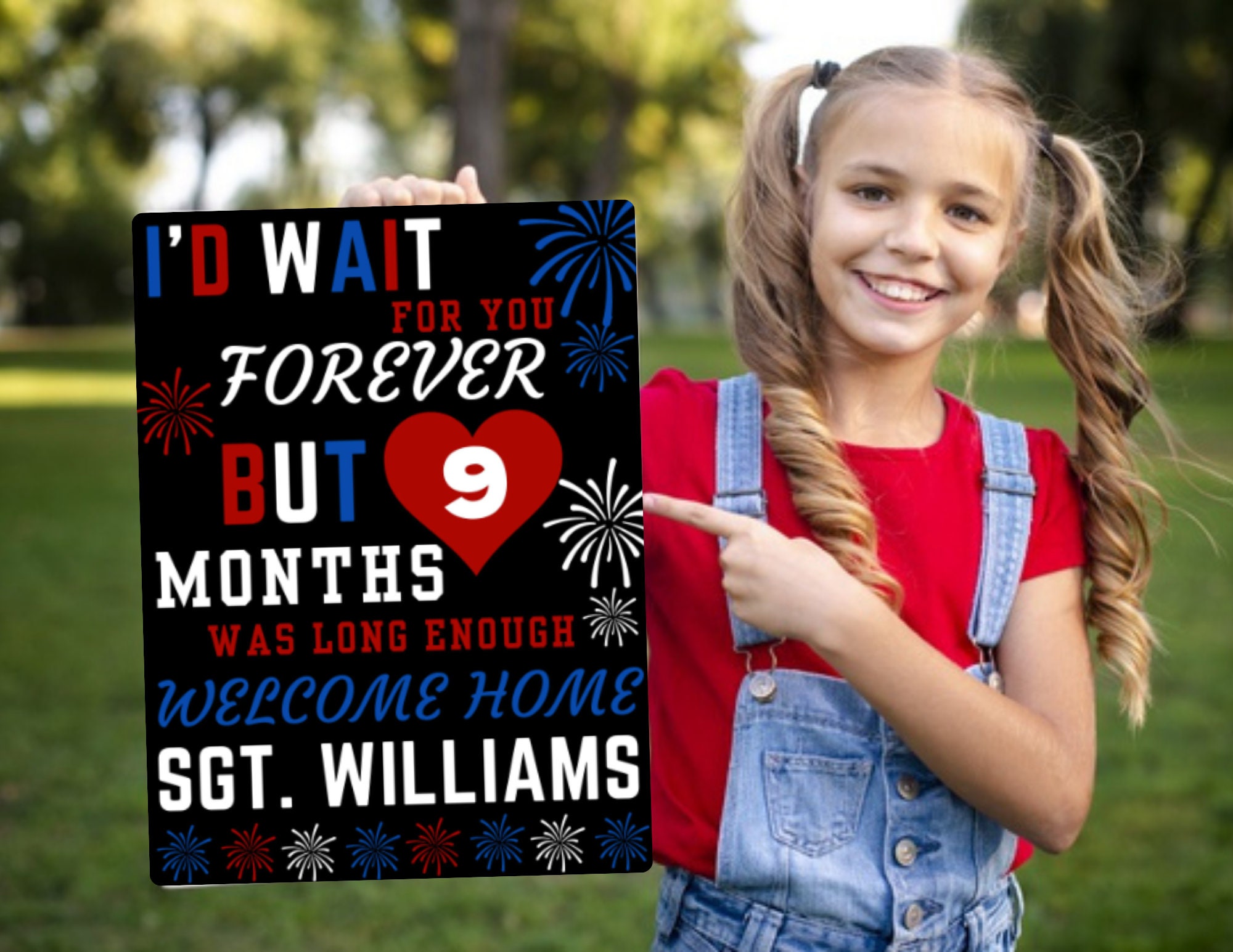 Personalized Military Homecoming Sign - Instant Download - Patriotic ...