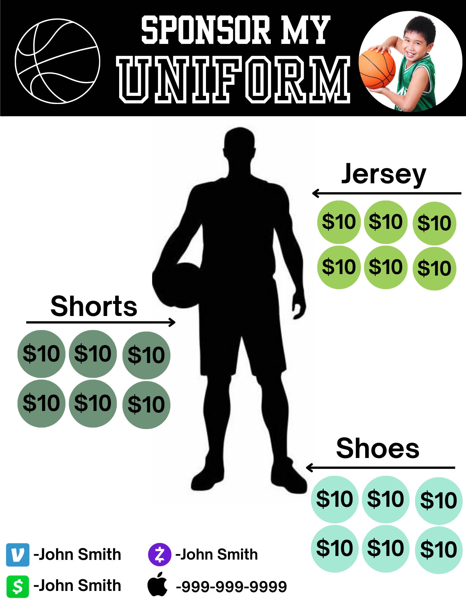 Personalized Basketball Fundraiser Template-basketball Sponsor My ...