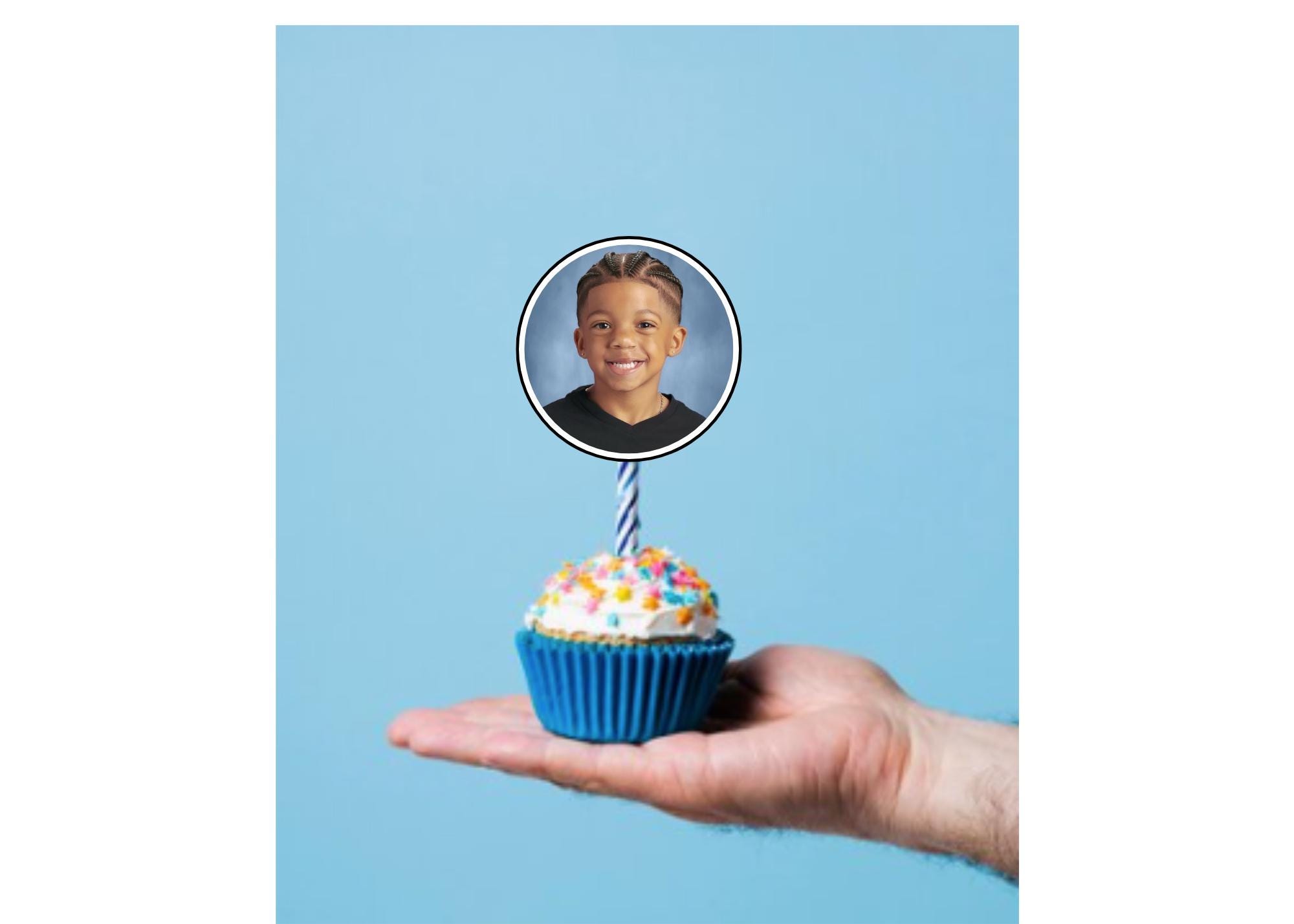 Custom Photo Cupcake Toppers - Printable Party Decorations - Digital ...